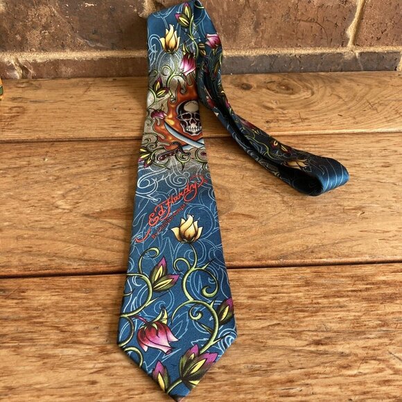 Ed Hardy | Accessories | Ed Hardy Tie Christian Audigier Silk Skull ...